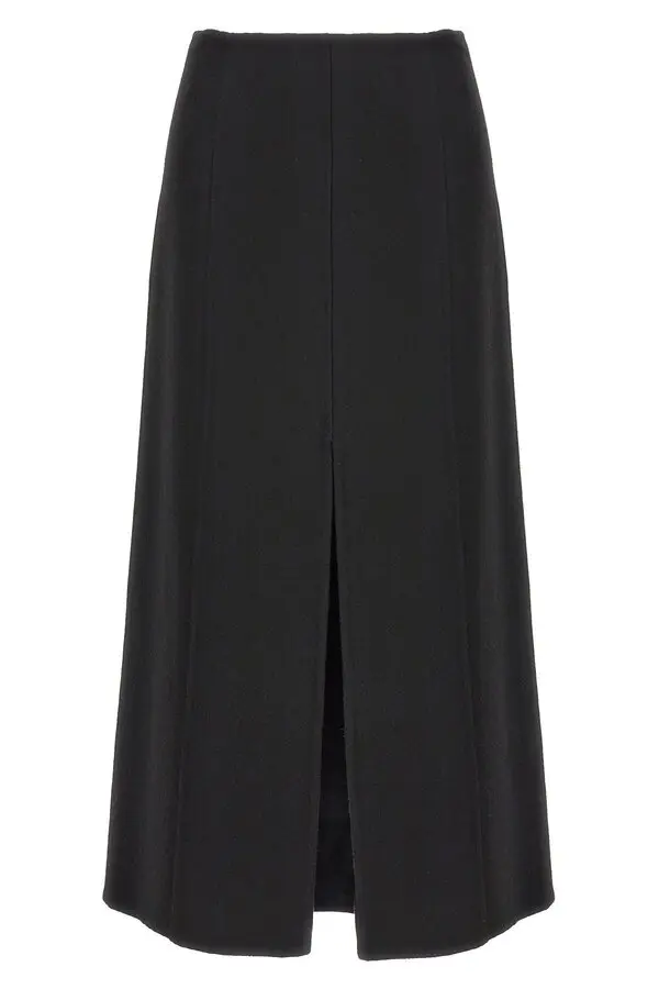 Ermanno Scervino Virgin Wool Long Cloth Skirt
