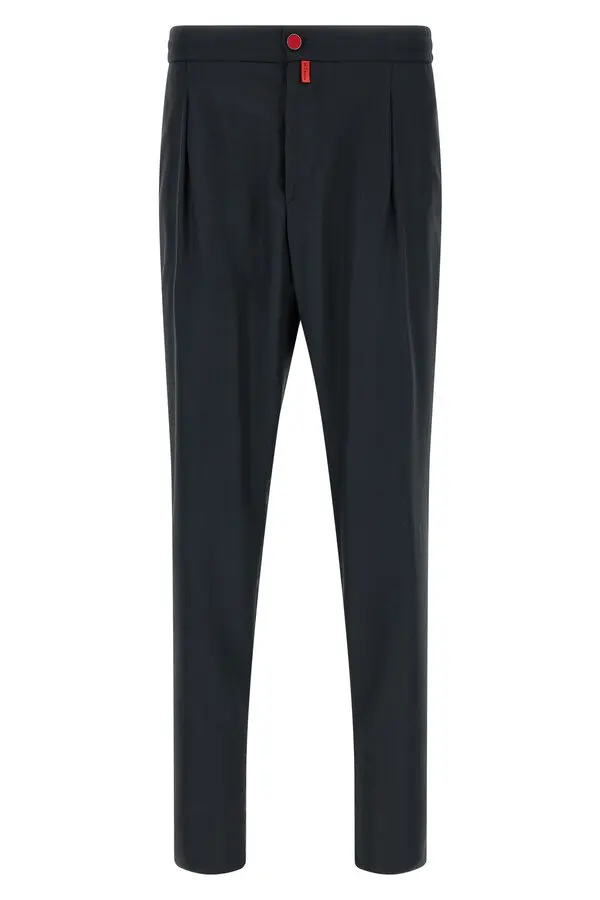 Kiton Red Button Pants - Blue