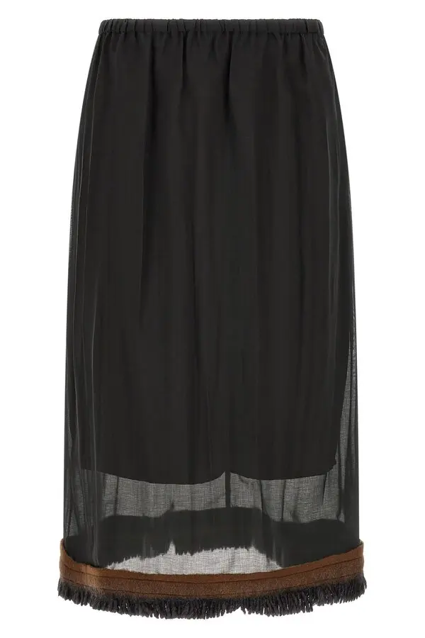 TELA Fringed Detail 'ophelia' Skirt