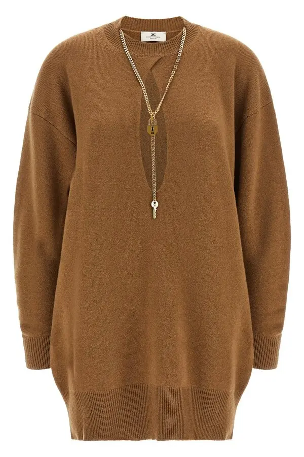 Elisabetta Franchi Necklace Dress - Brown