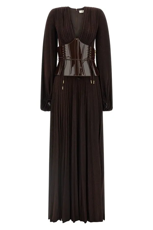 Elisabetta Franchi Red Carpet' Dress - Brown