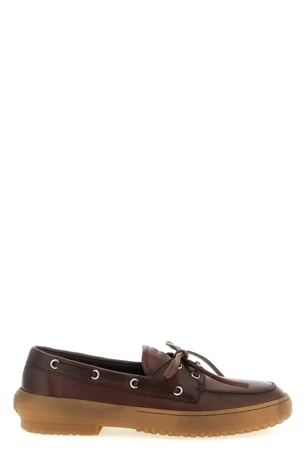 Miu Miu Leather Deck Loafers