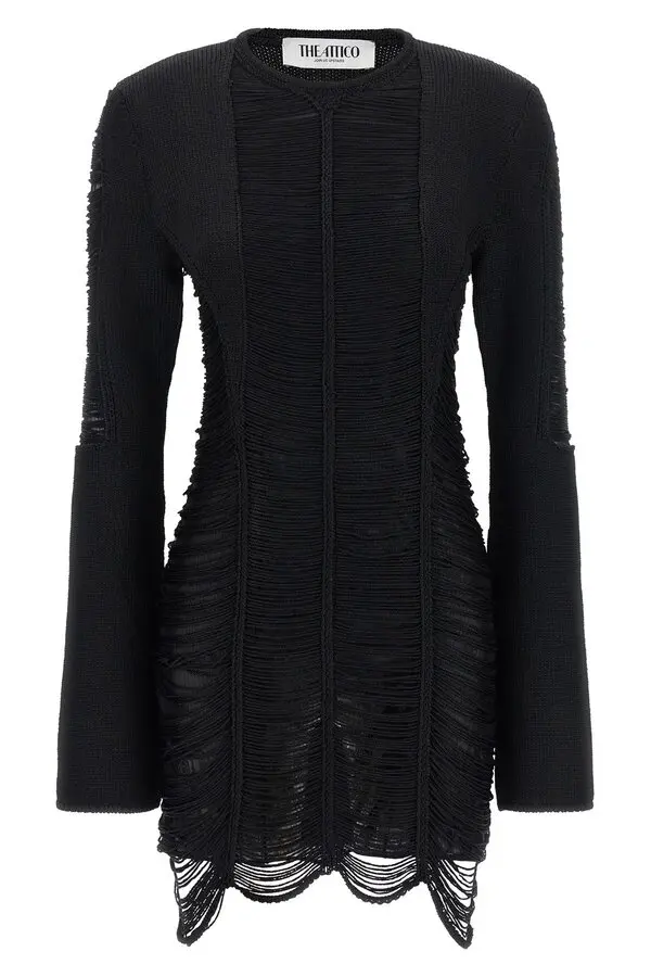 Attico Fringed Mini Dress