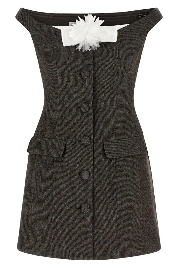 SELF-PORTRAIT Bardot Neckline Dress