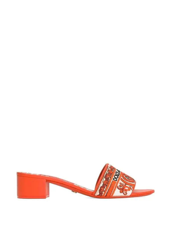 Dolce & Gabbana Majolica Embroidery Mules