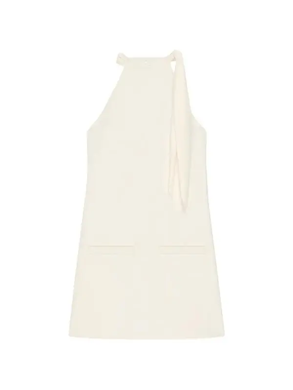 COURREGES Knotted A-line Dress - White
