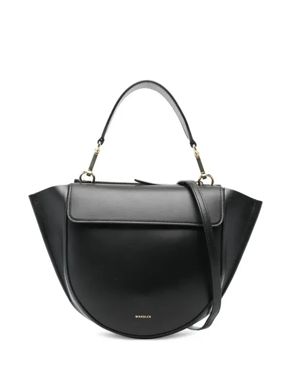WANDLER Hortensia Small Leather Shoulder Bag - Black