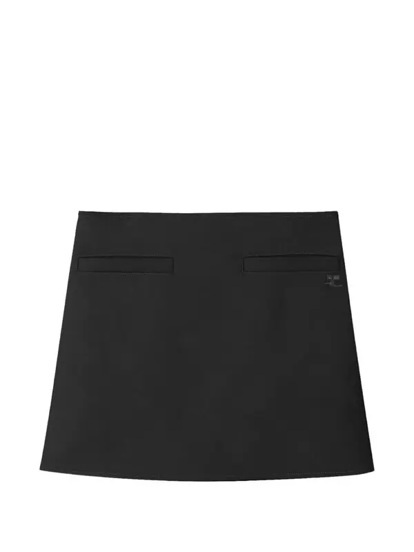 COURREGES Logo-embroidered A-line Mini Skirt