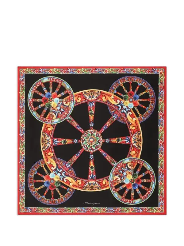 Dolce & Gabbana Carretto Print Foulard - Black