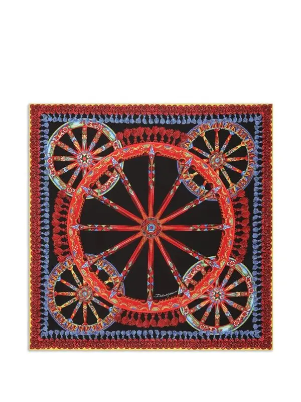 Dolce & Gabbana Carretto Print Foulard - Orange