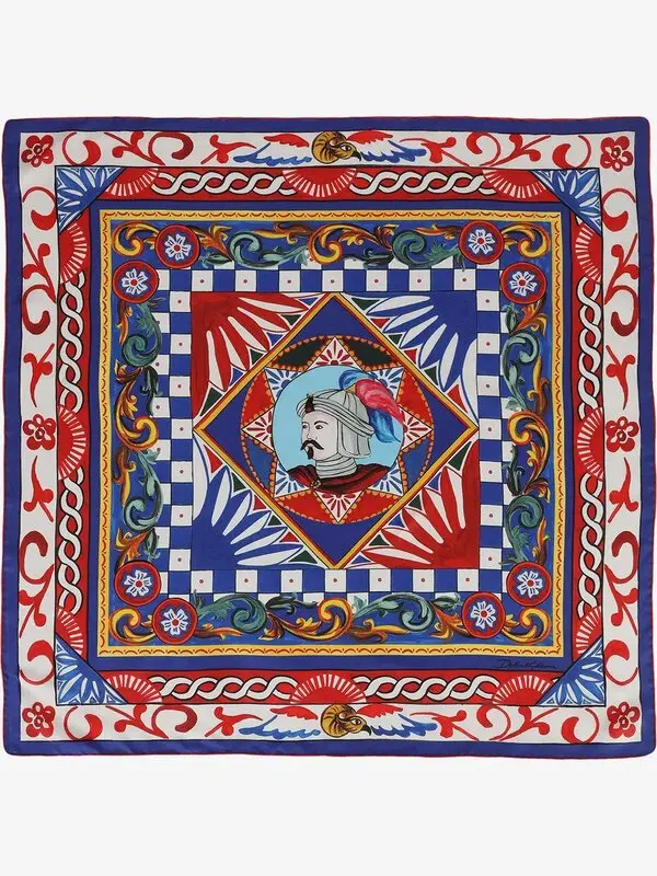 Dolce & Gabbana Carretto Print Foulard - Red