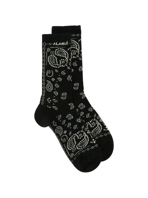 Alanui Bandana Socks - Black