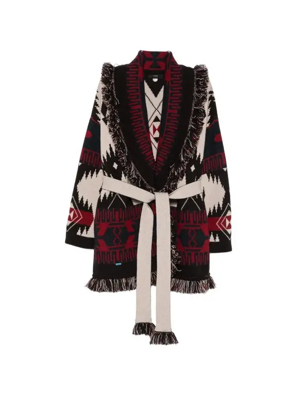 Alanui Icon Jacquard Cardigan - Beige