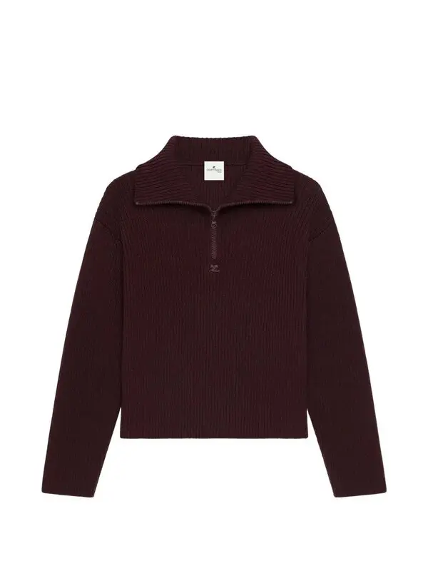 COURREGES Trucker Sweater - Bordeaux