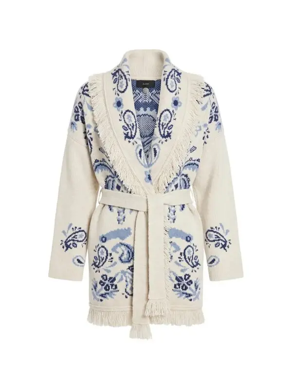 Alanui Island Roots Foulard Cardigan - White