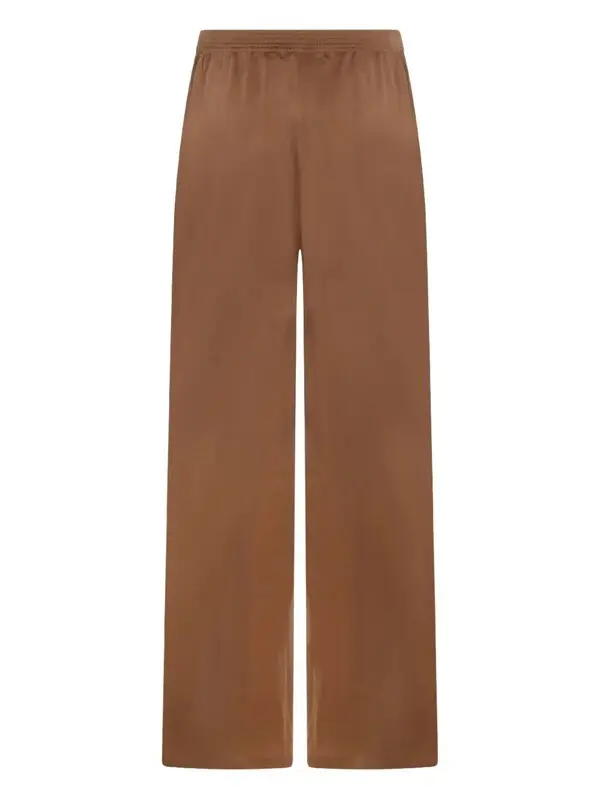 Fabiana Filippi Silk Blend Pull On Trousers - Brown