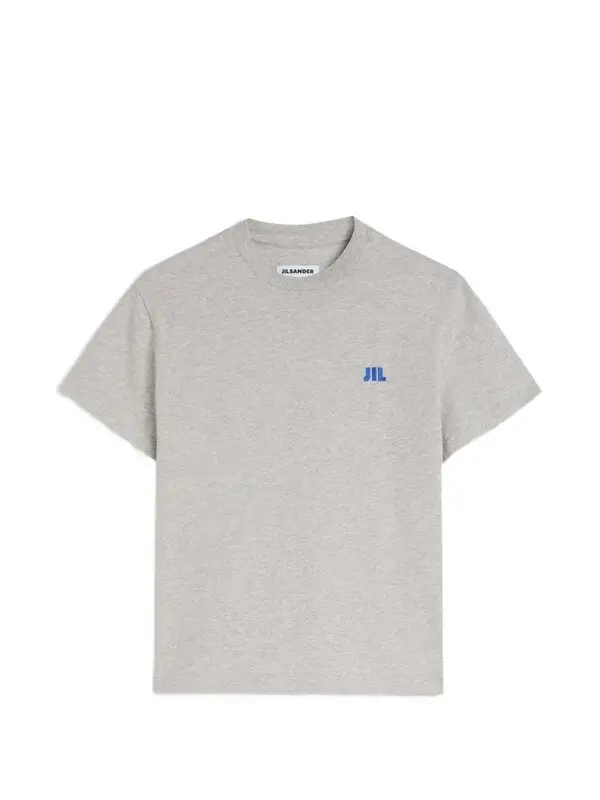 JIL SANDER Embroidered Logo T-shirt - Gray