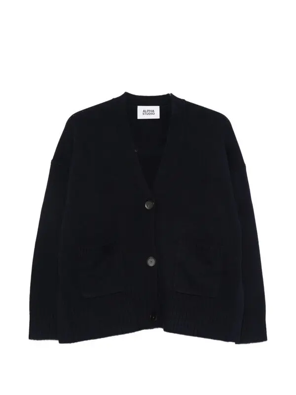 Alpha Studio Linear Cardigan - Blue