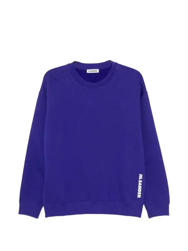 JIL SANDER Cotton Crewneck Sweatshirt - Blue