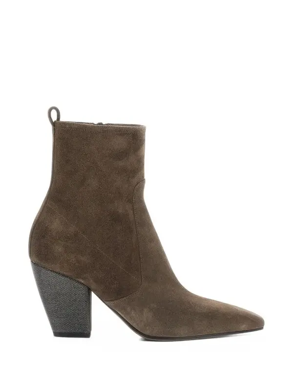 Brunello Cucinelli Suede Bootie - Beige