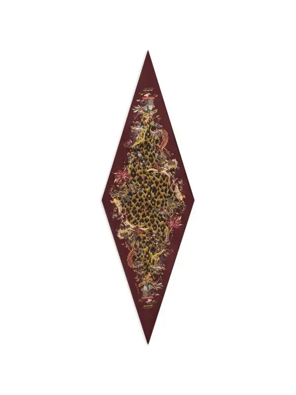 Etro Animalier Print Foulard - Bordeaux