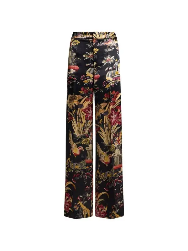 Etro Printed Trousers - Black