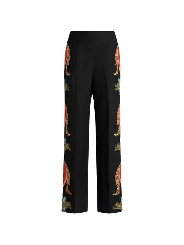 Etro Printed Trousers - Black