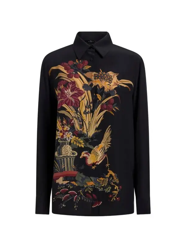 Etro Silk Floral Print Shirt