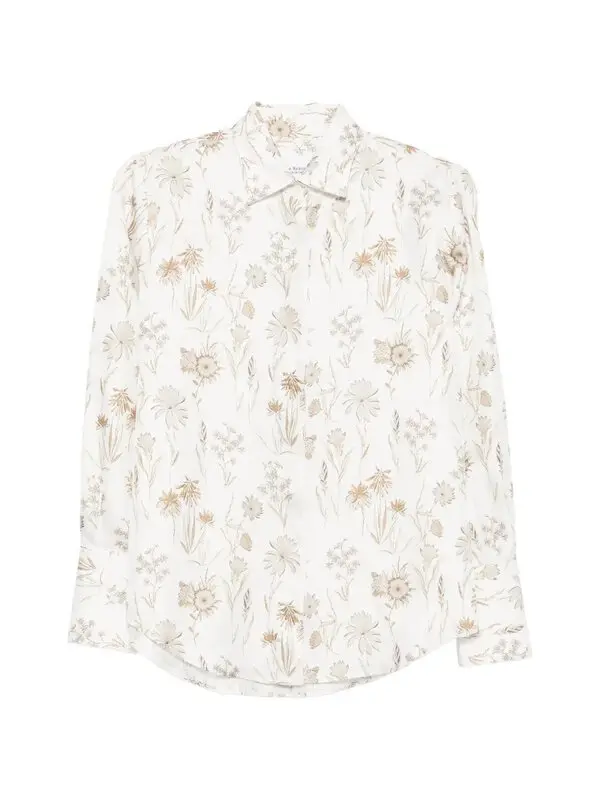 Amina Rubinacci Silk Floral Print Shirt