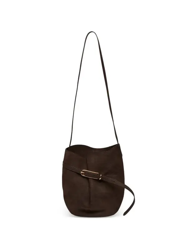 LIFFNER Leather Belted Bucket Bag - Brown