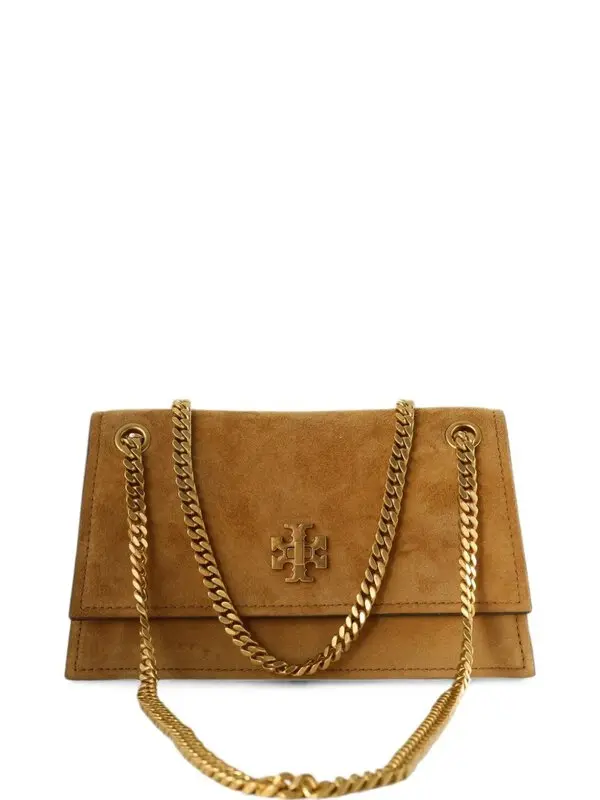 Tory Burch Kira Turnlock Suede Mini Bag - Brown