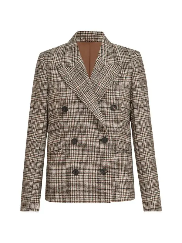 Brunello Cucinelli Double Breasted Check Jacket