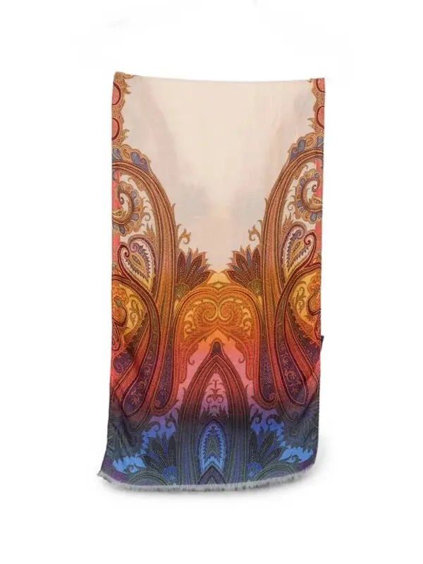 Etro Paisley Print Scarf - Red