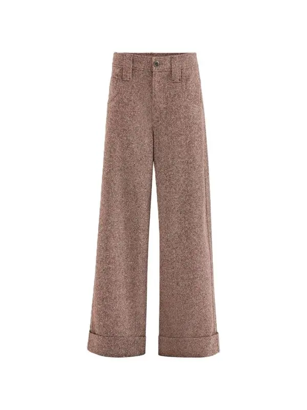 Brunello Cucinelli Tweed Trousers - Bordeaux