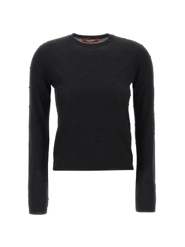 Max Mara Celebre Embroidered Crew Neck Sweater