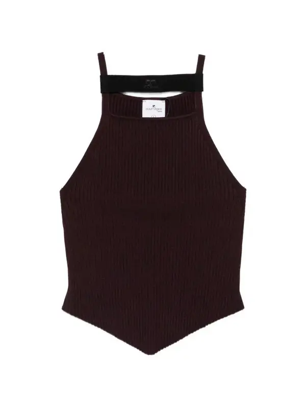 COURREGES Ribbed Tank Top