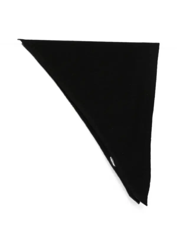 RÓHE Small Knitted Triangle Scarf - Black
