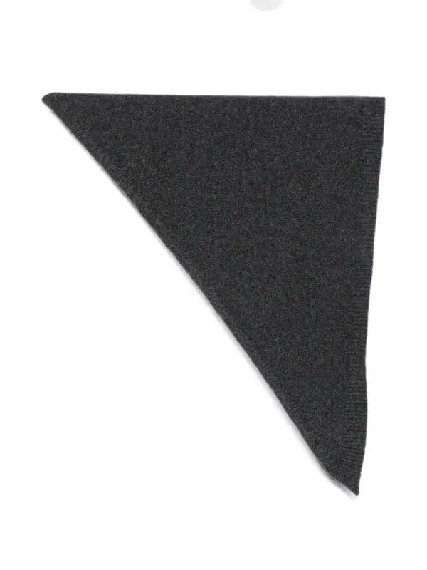 RÓHE Small Knitted Triangle Scarf - Gray