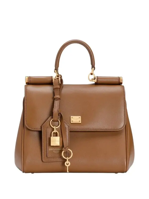 Dolce & Gabbana Borsa My Sicily In Pelle Di Vitello Plong - Brown