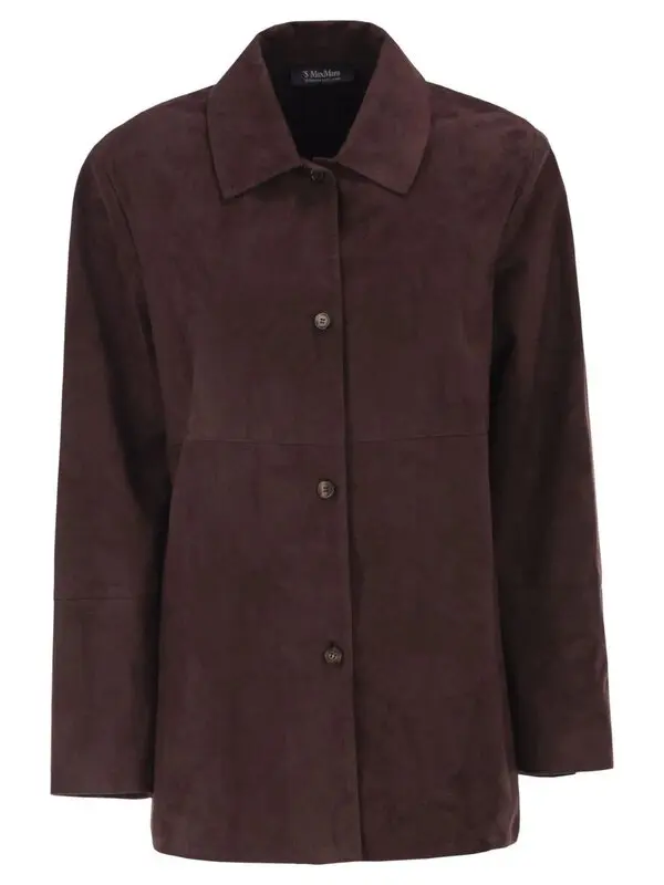 Max Mara Gocce Suede Leather Jacket