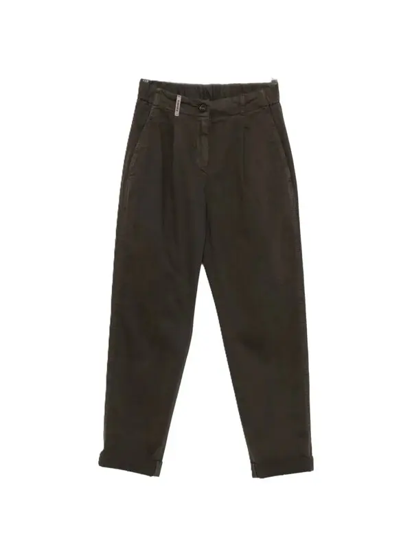 Peserico Cuffed Trousers - Brown