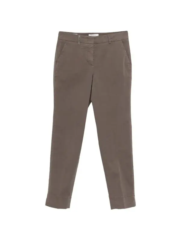 Peserico Straight Leg Trousers - Brown