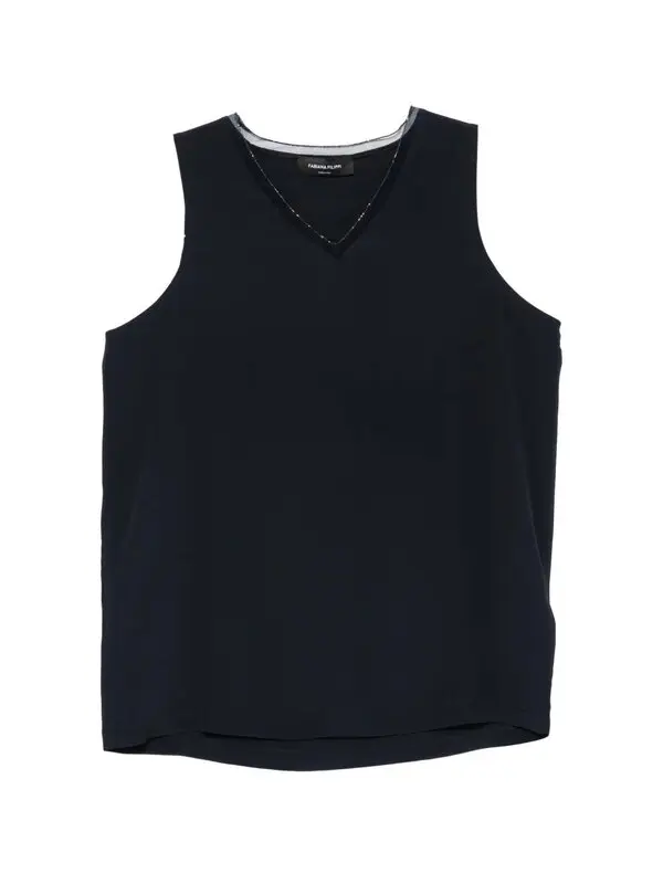 Fabiana Filippi V-neck Sleeveless Top