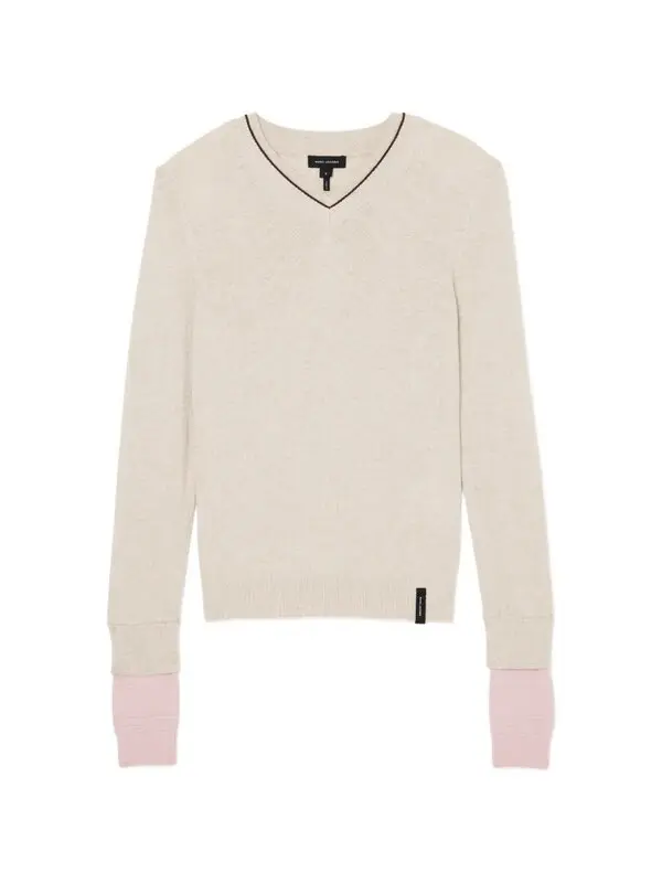 Marc Jacobs Layered V-neck Sweater - Beige