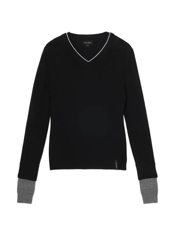 Marc Jacobs Layered V-neck Sweater - Black
