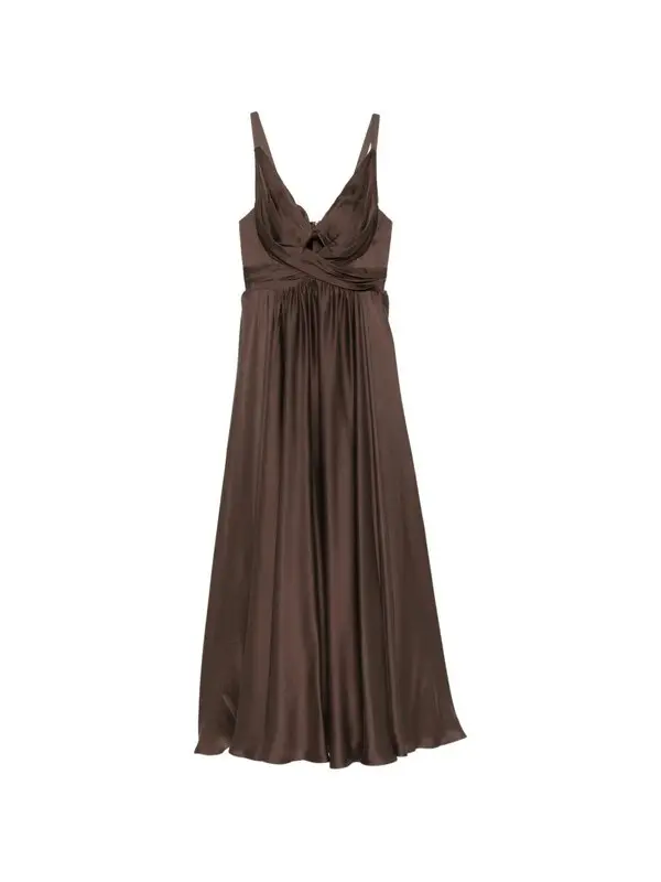 Zimmermann Draped Maxi Dress - Brown