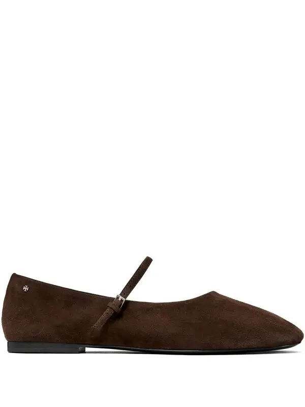 Tory Burch Mary Jane Ballet Suede - Brown