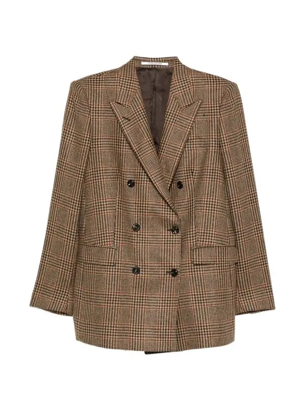 Tagliatore Jasmine Checked Double-breasted Wool And Cashmere Jacket