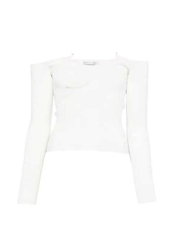 Christopher Esber Odessa Arced Knit Top - White
