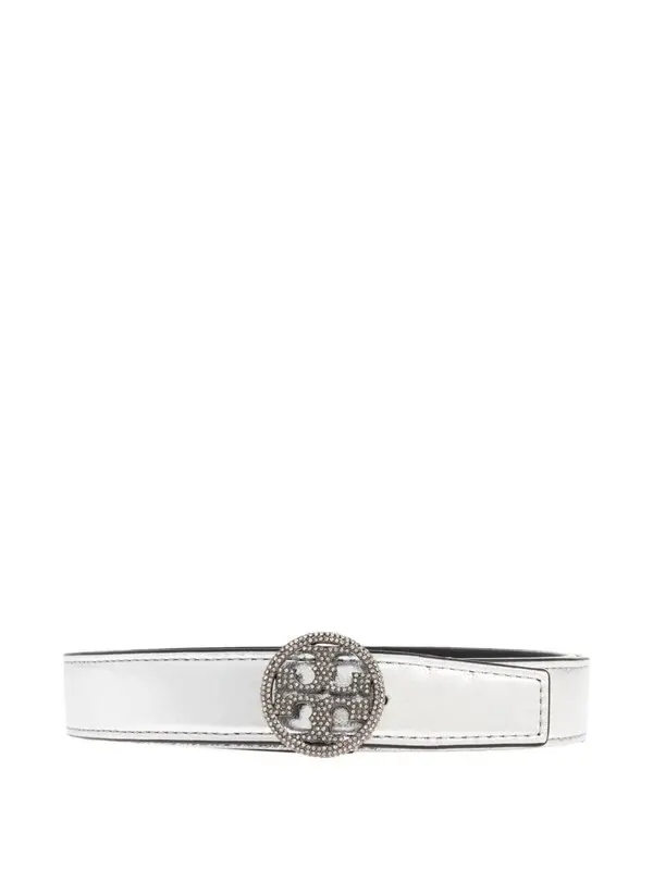 Tory Burch Metallic Leather Miller Belt